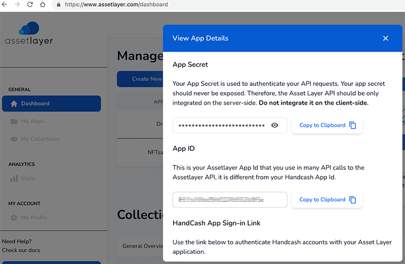 Docs Setting Up Sample App On Asset Layer Asset Layer Docs